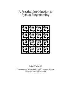 A Practical Introduction to Python Programming | Download free books ...